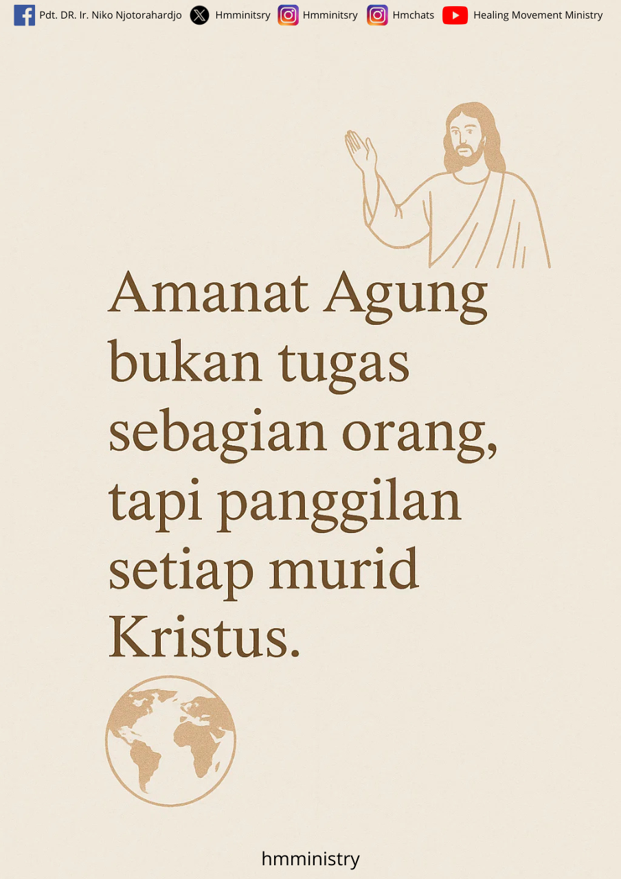 KHOTBAH GEMBALA: TAHUN 2026 - TAHUN AMANAT AGUNG